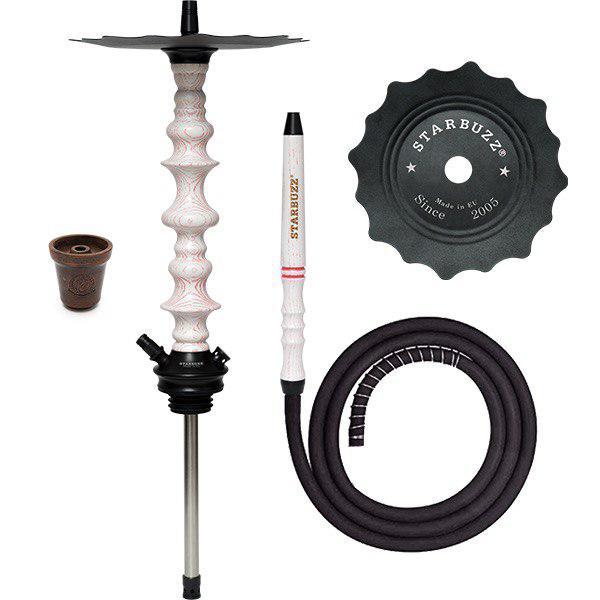 STARBUZZ WOOD LINE CHALLENGER- White With Red Stripes – 5StarHookah